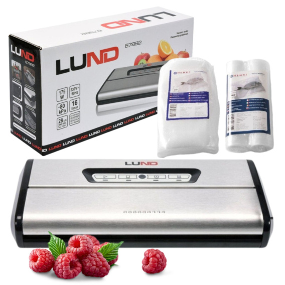 Zgrzewarka próżniowa do żywności + worki + rolki Lund 67882 ...